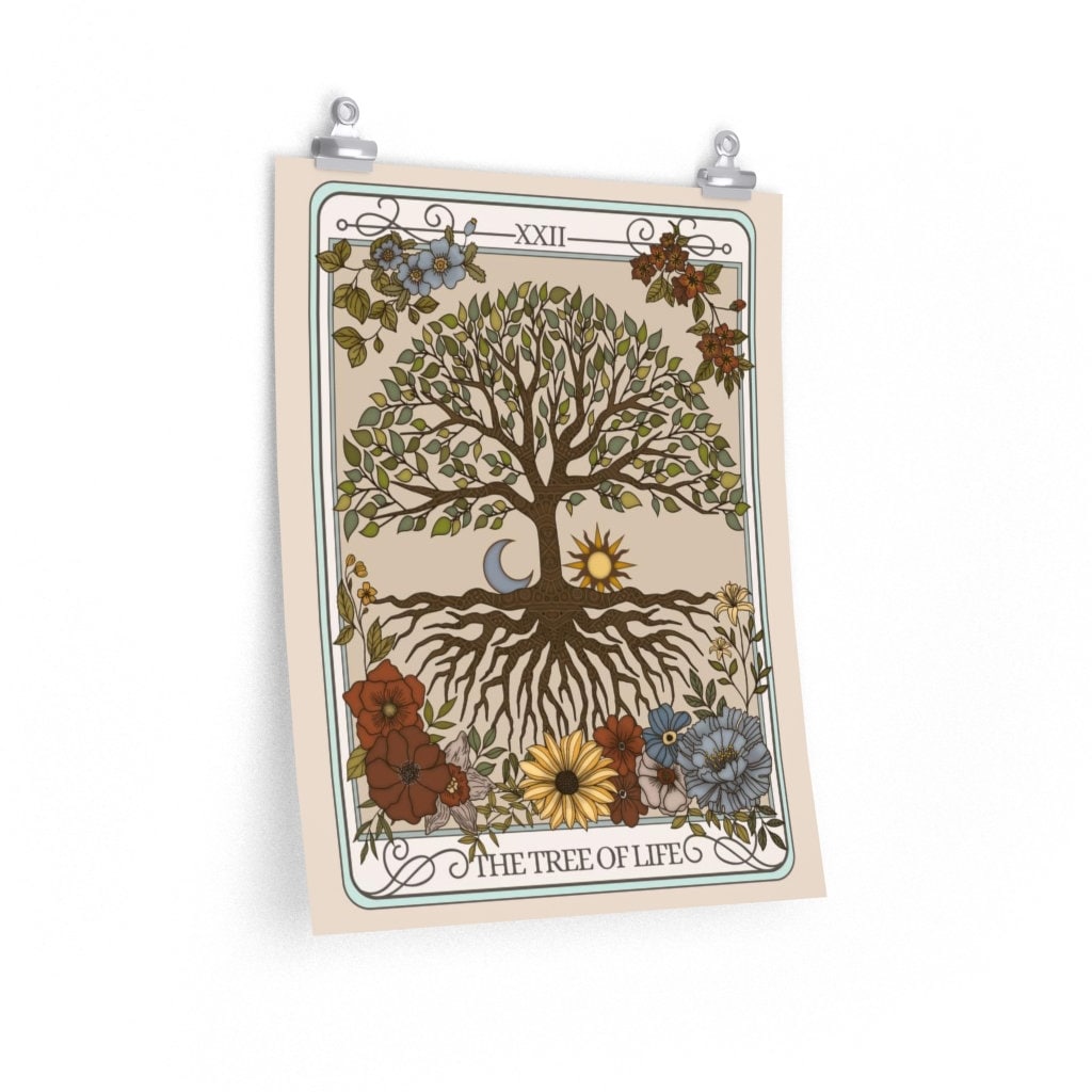 Tree of Life Tarot Card Premium Poster Mystical Forest - Etsy