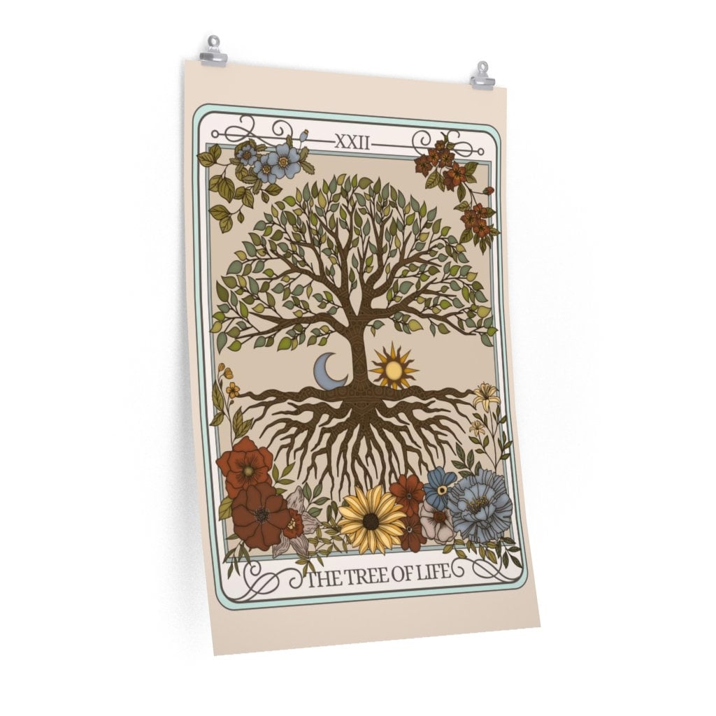 Tree of Life Tarot Card Premium Poster Mystical Forest - Etsy