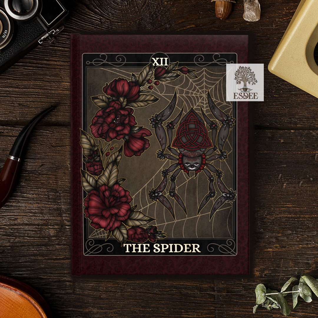 The Spider Tarot Card Custom Hardcover Notebook, Gothic Witchy Stuff ...