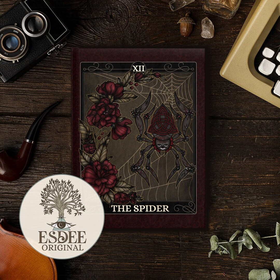 The Spider Tarot Card Custom Hardcover Notebook Gothic Witchy - Etsy