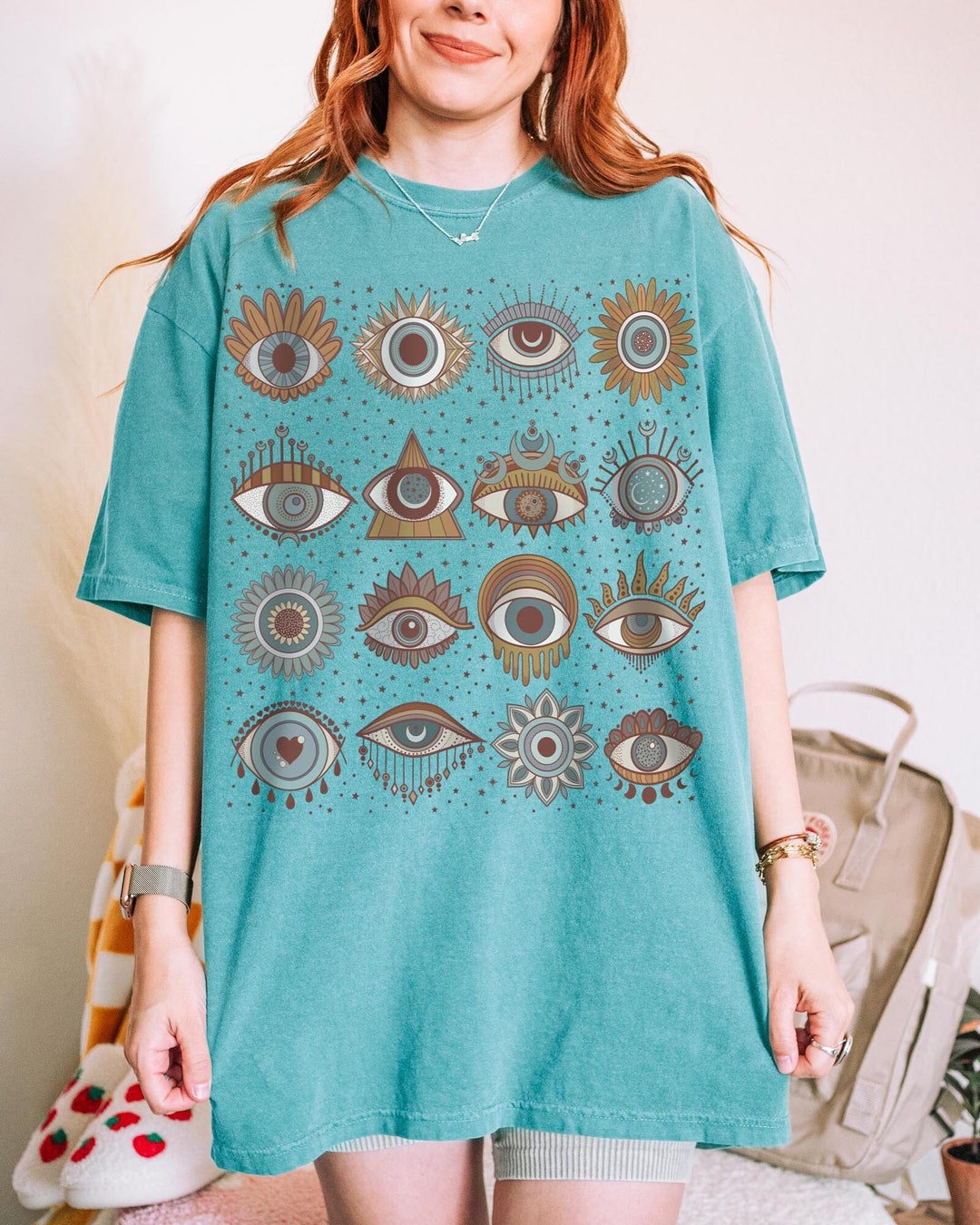 Evil Eye Cotton Comfort Colors Unisex Tshirt, All Seeing Eye Spiritual ...