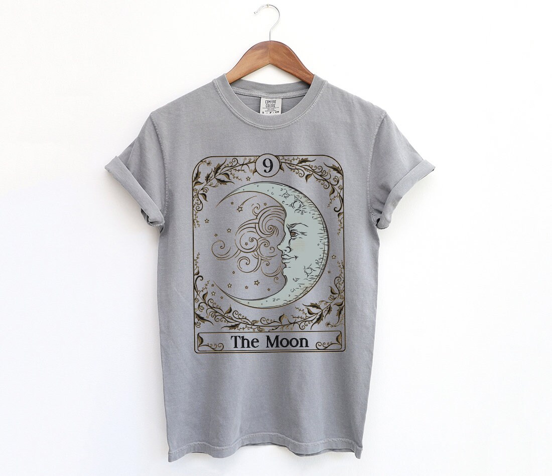 The Moon Custom Tarot Card Tshirt Vintage Aesthetic Comfort - Etsy