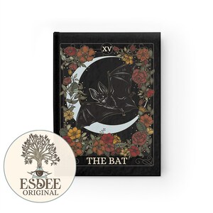 Bat Tarot Card Custom Hardcover Notebook, Gothic Oracle Card Reading ...