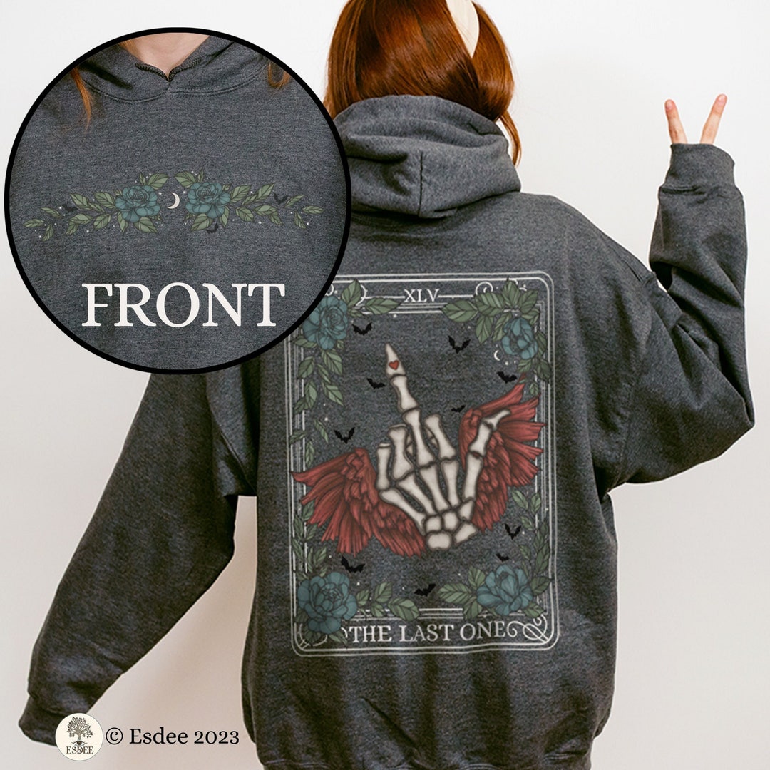The Last One Tarot Card Front and Back Print Hoodie, Funny Retro Adult ...