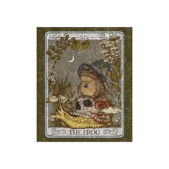 The Frog Tarot Card Crushed Velvet Blanket Green Mystical - Etsy