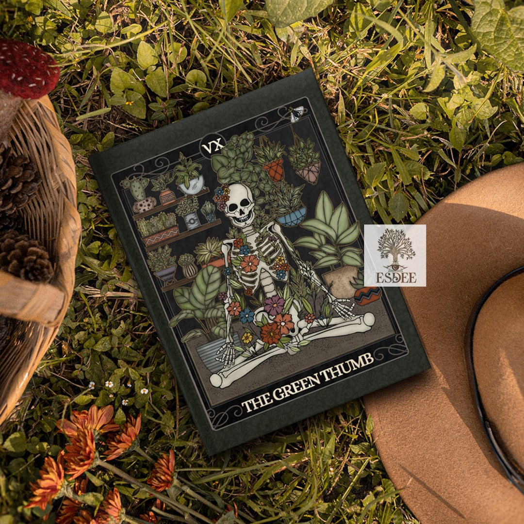 Plant Lover Tarot Card Custom Hardcover Notebook, House Plant Tarot ...