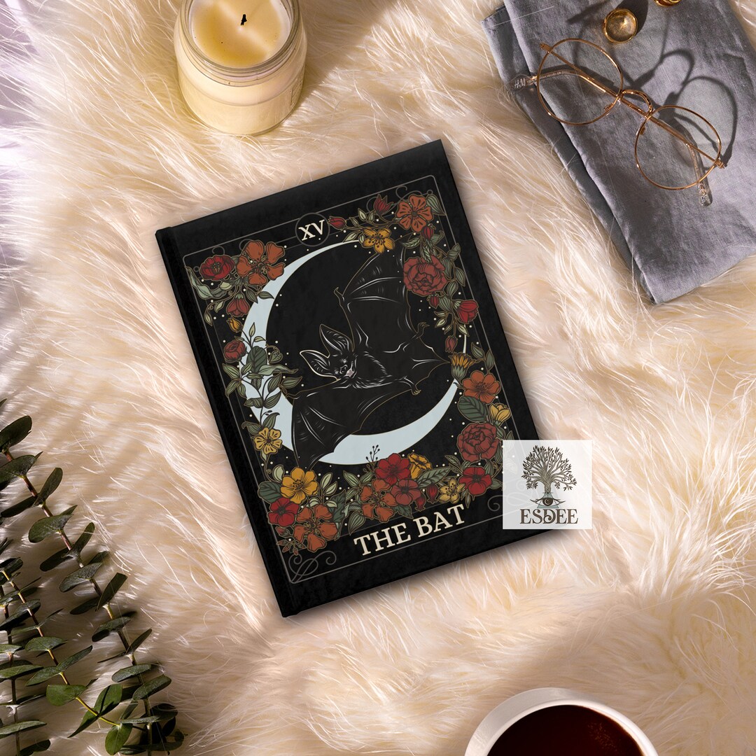 Bat Tarot Card Custom Hardcover Notebook Gothic Oracle Card - Etsy