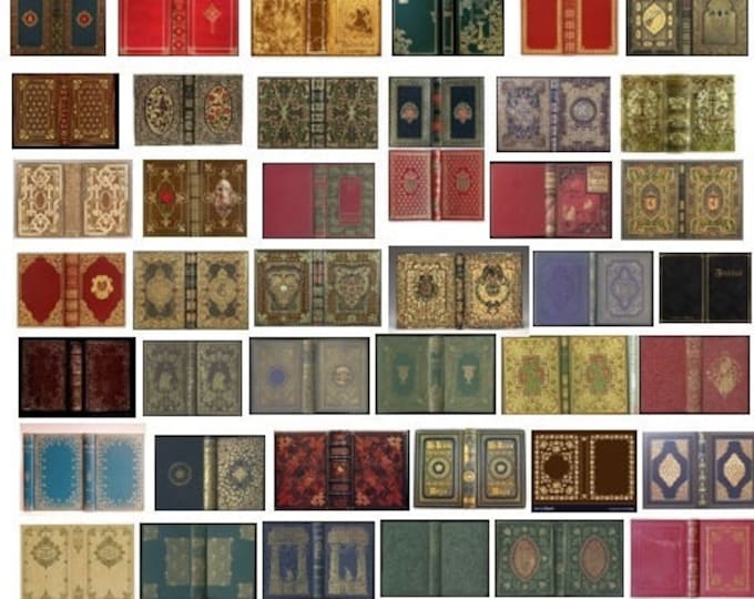 1:12 SCALE Printable Miniature Book Covers antique Only - Etsy