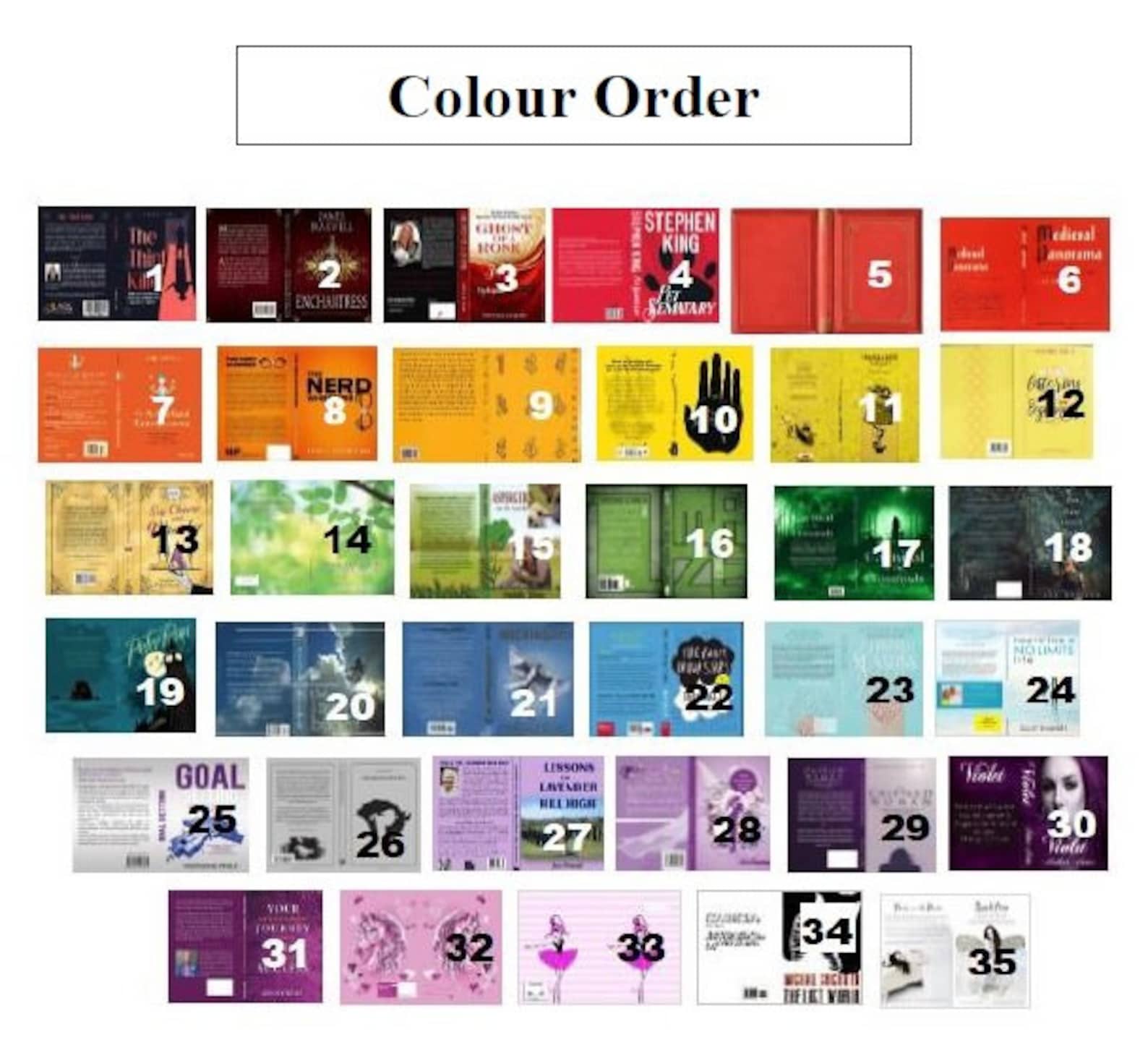 1:12 SCALE - Rainbow Printable Miniature Book Covers - 35 Covers in PDF ...