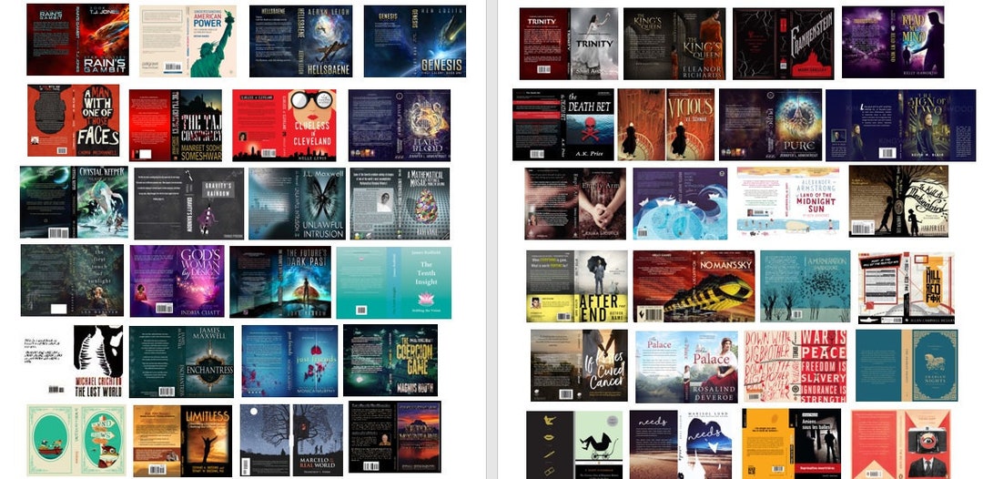 1:6 SCALE - Printable Miniature Book Covers #1 - 56 Covers - Etsy