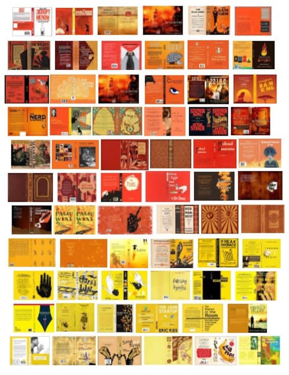 1:12 SCALE Brown Orange Yellow Printable Miniature Book - Etsy