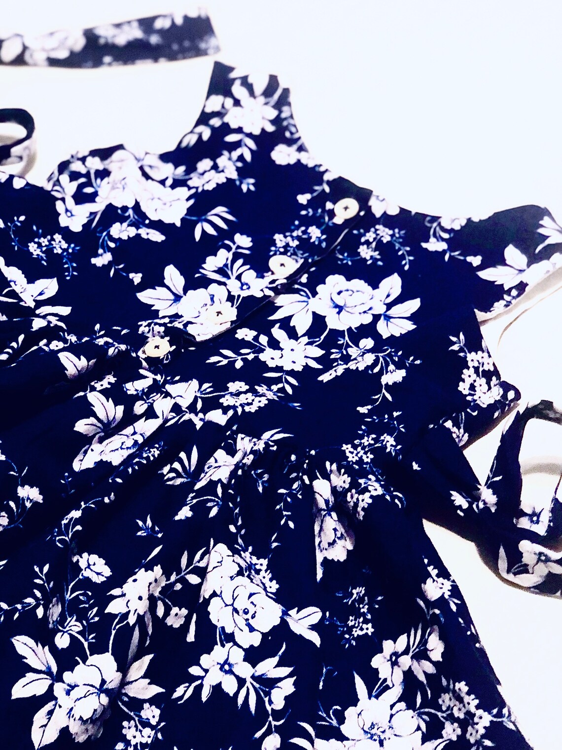 Girls Summer Dress Floral Dress Blue Floral Dress Girls - Etsy