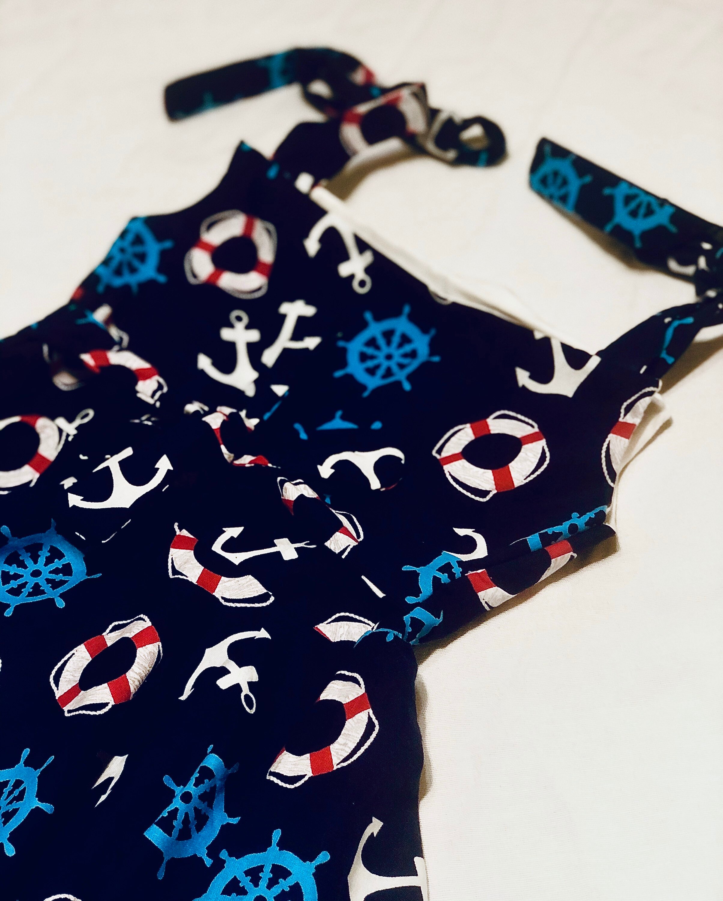 Girls Summer Dress, Girls Sundress, Nautical Dress, Anchor Dress ...