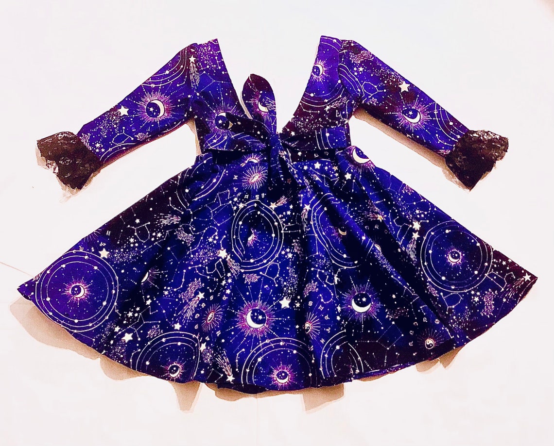 Girls Halloween Dress Constellation Dress Galaxy Dress - Etsy