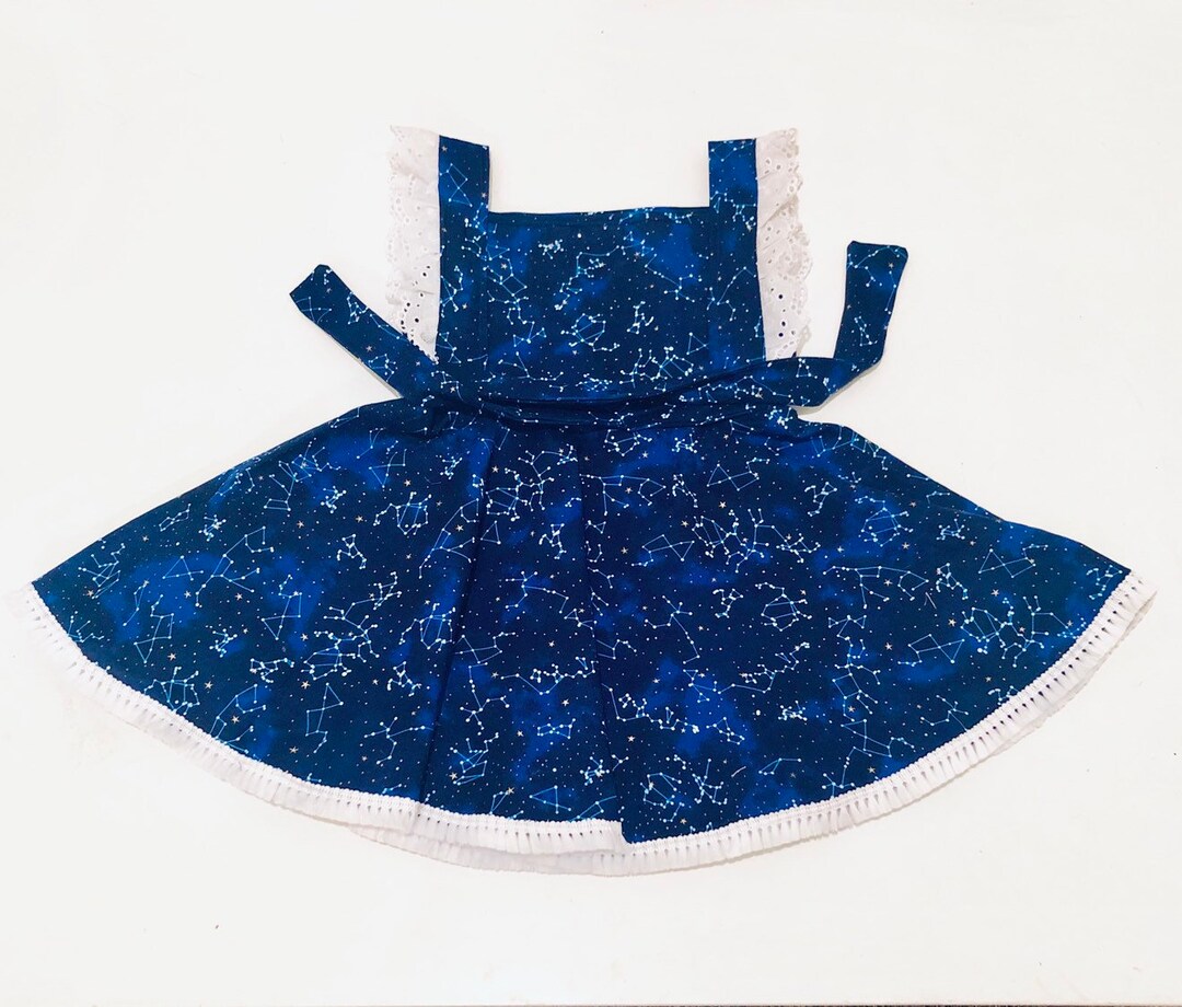 Constellation Star Cotton Dress for Girl, Outer Space Dress for ...
