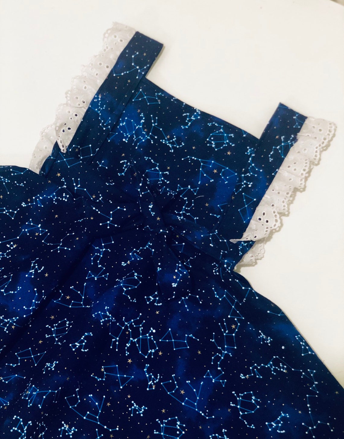 Constellation Star Cotton Dress for Girl, Outer Space Dress for ...