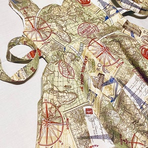 Girls Travel Dress, Around the World, Map Dress, Globe Dress, Vacation ...