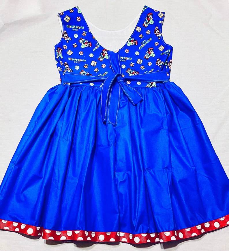 Super Mario Dress Mario Yoshi Video Game Dress Birthday - Etsy