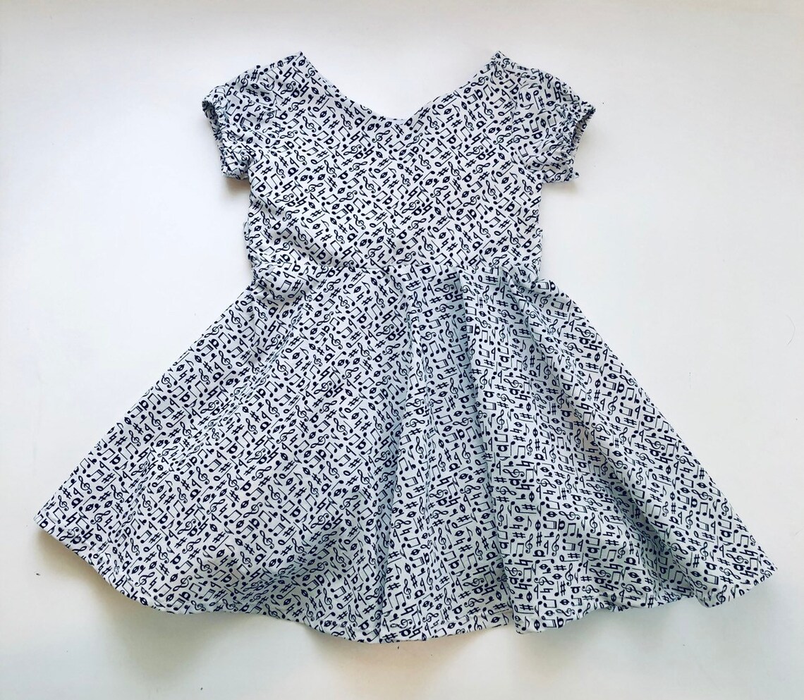 Music Note Dress Girls Music Dress Toddler Music Note Dress | Etsy