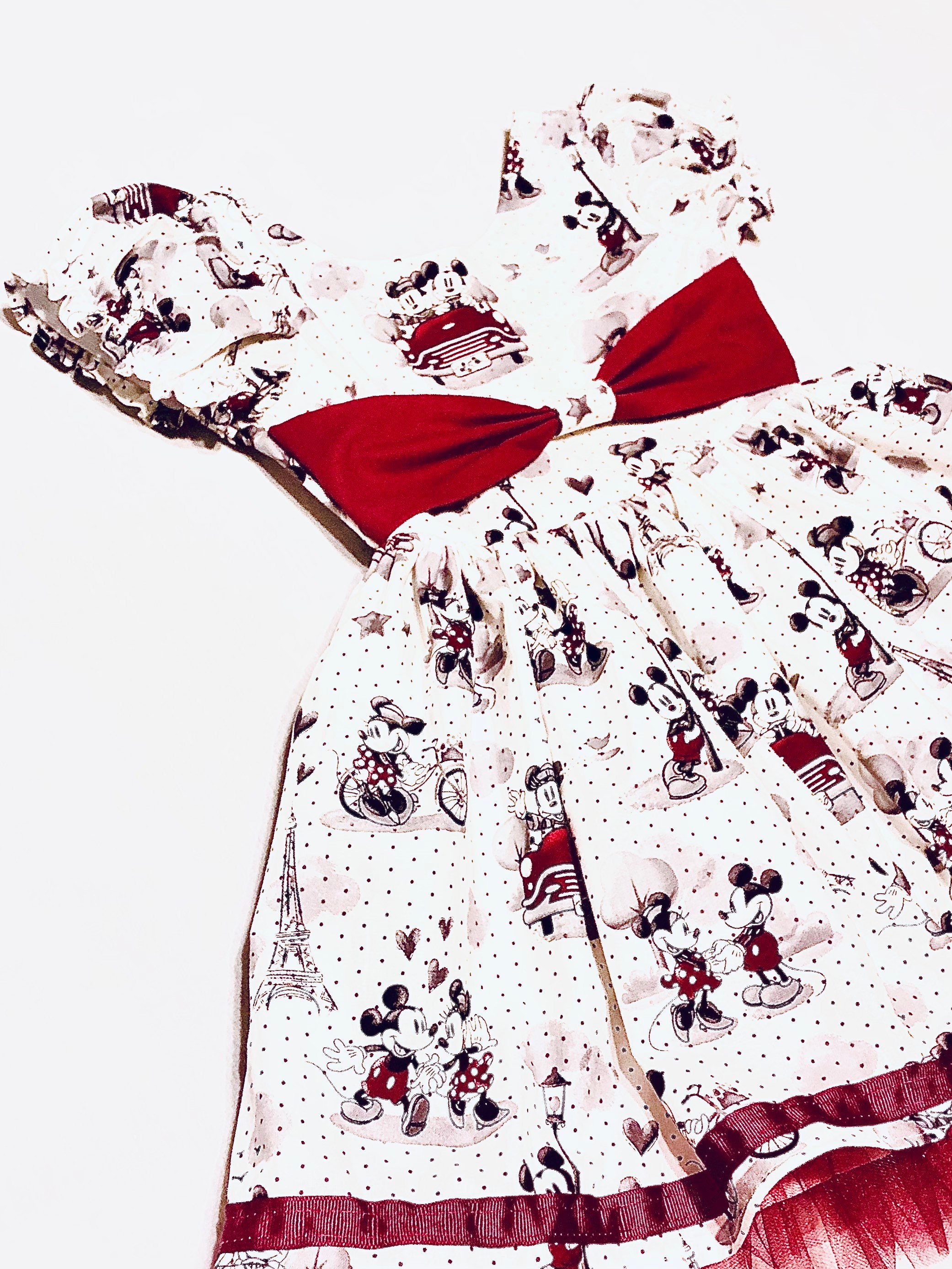 Minnie Mouse Dress Mickey Mouse Dress Girls Birthday Dress - Etsy