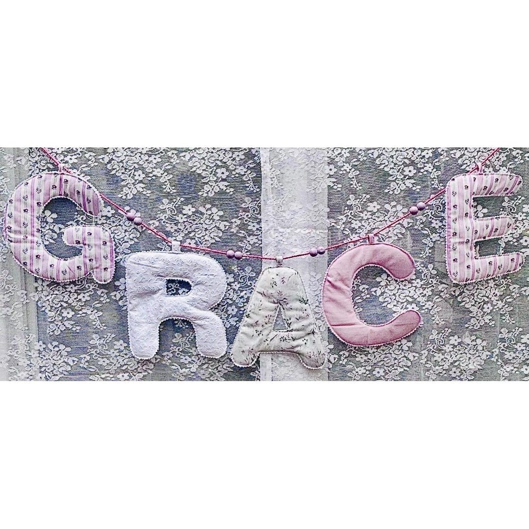 Baby Name Decor, Name Decor, Personalized Name Garland,grand Millennial ...