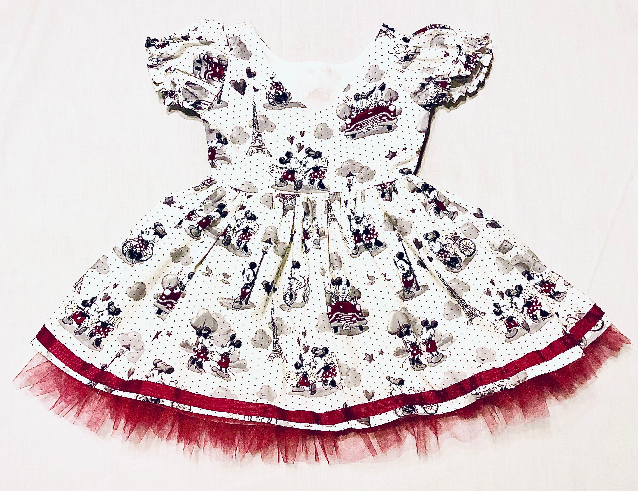 Minnie Mouse Dress Mickey Mouse Dress Girls Birthday Dress - Etsy