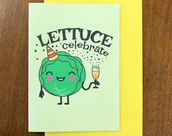 Lettuce Pun Card | Etsy