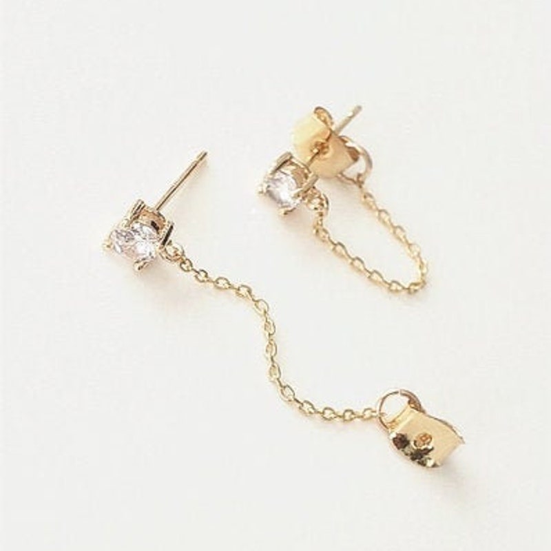 Gold Chain Earrings - Etsy