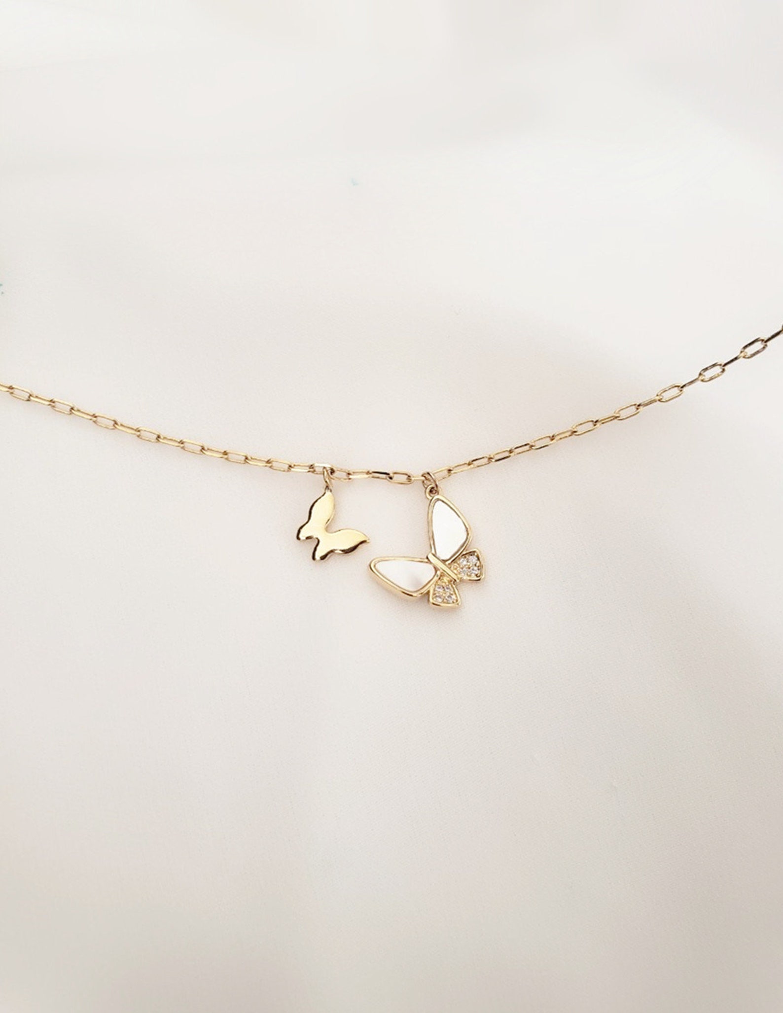 Butterfly Necklace Butterflies Choker Dainty Mother and Daughter ...