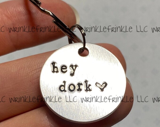 Hey Dork Keychain - Valentine’s Day Gift - Etsy