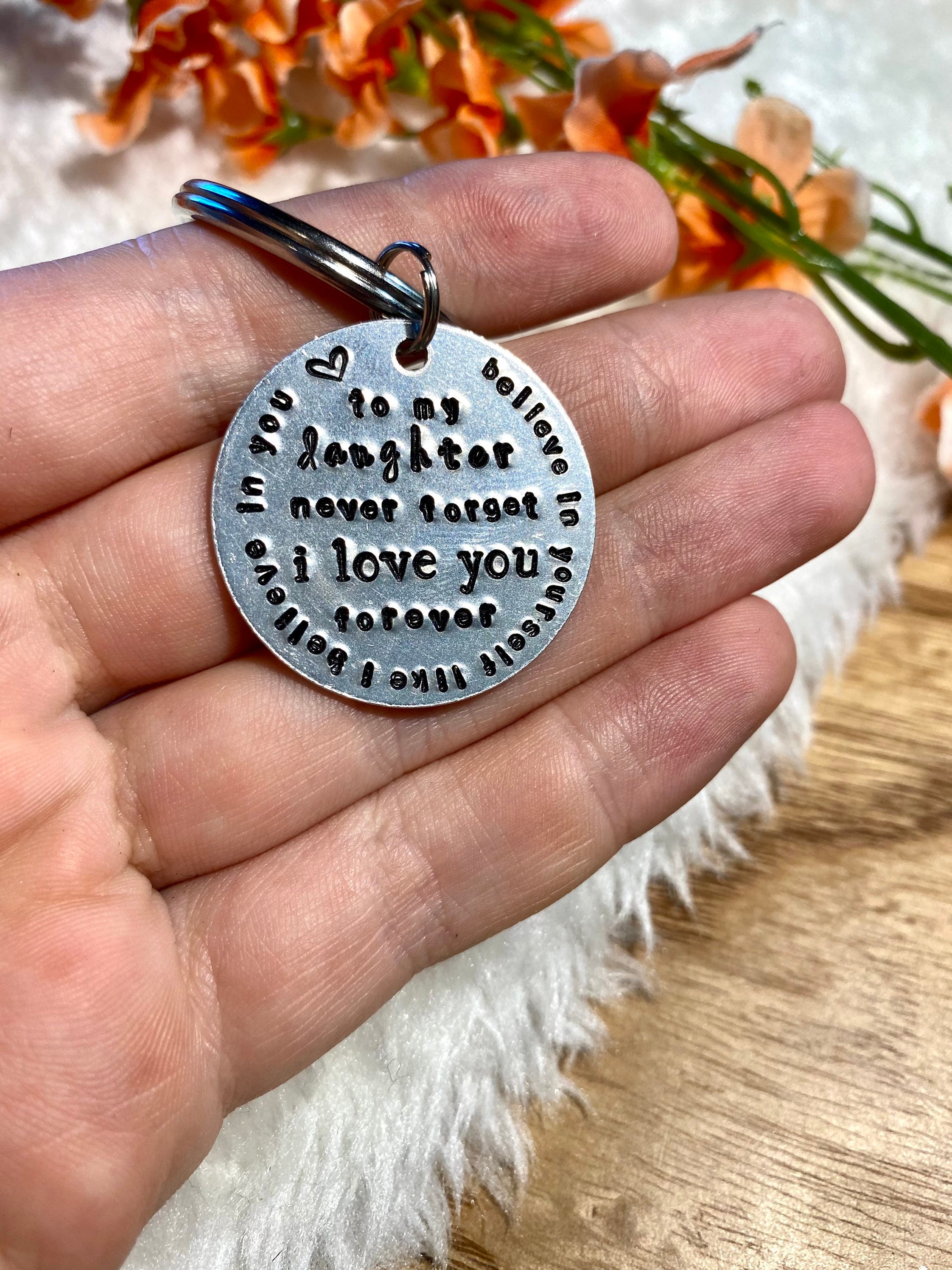 Believe in Yourself - Keychain for Son - Keychain for Daughter - Hand ...