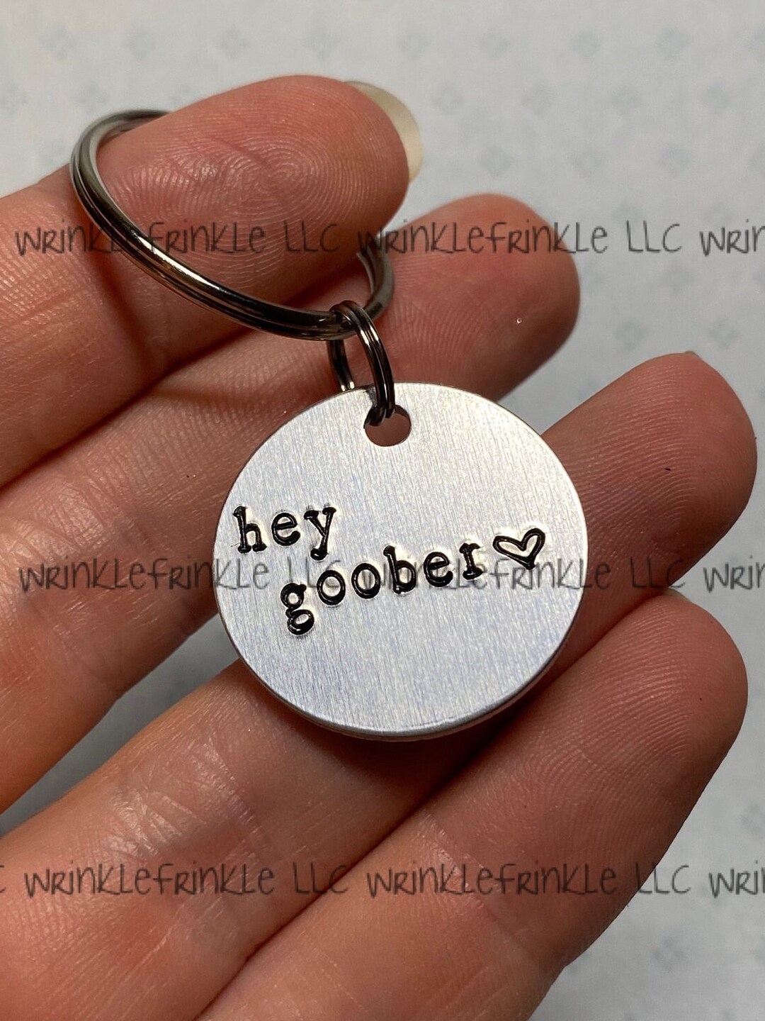 Hey Goober Keychain - Boyfriend Keychain - Handstamped - Valentine’s ...