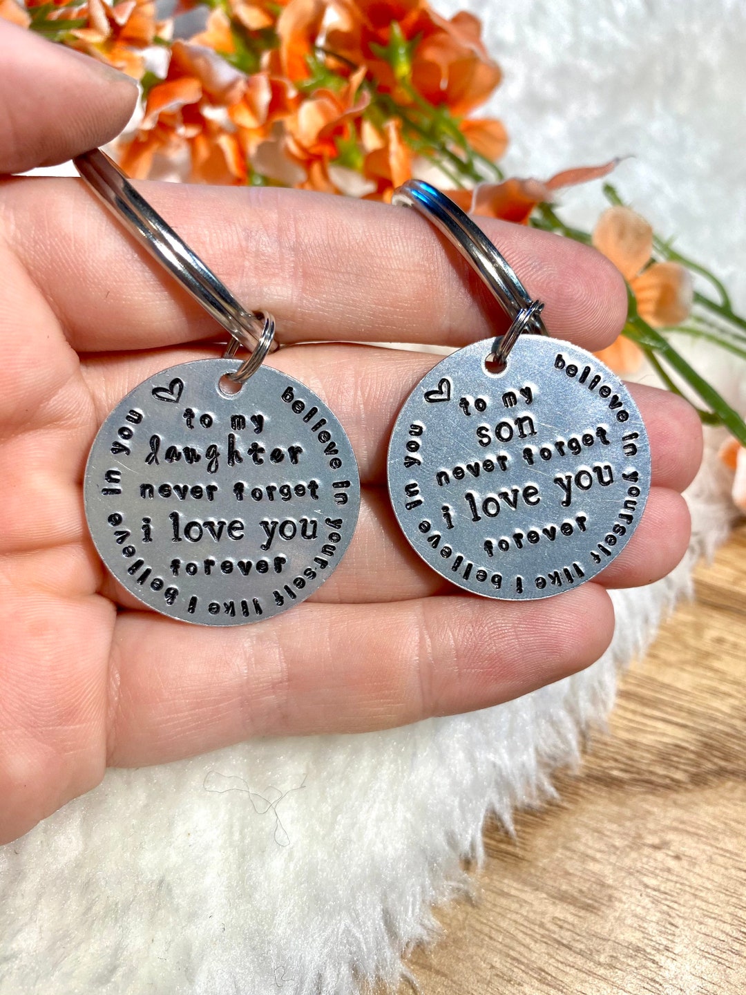 Believe in Yourself - Keychain for Son - Keychain for Daughter - Hand ...