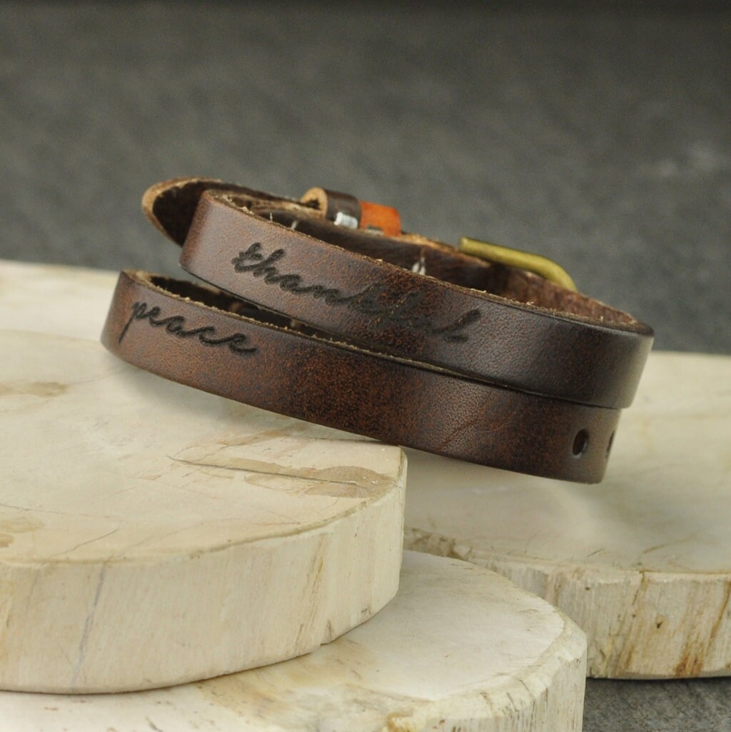 Custom Leather Bracelet, Customized Bracelet, Leather Bracelet, Custom ...