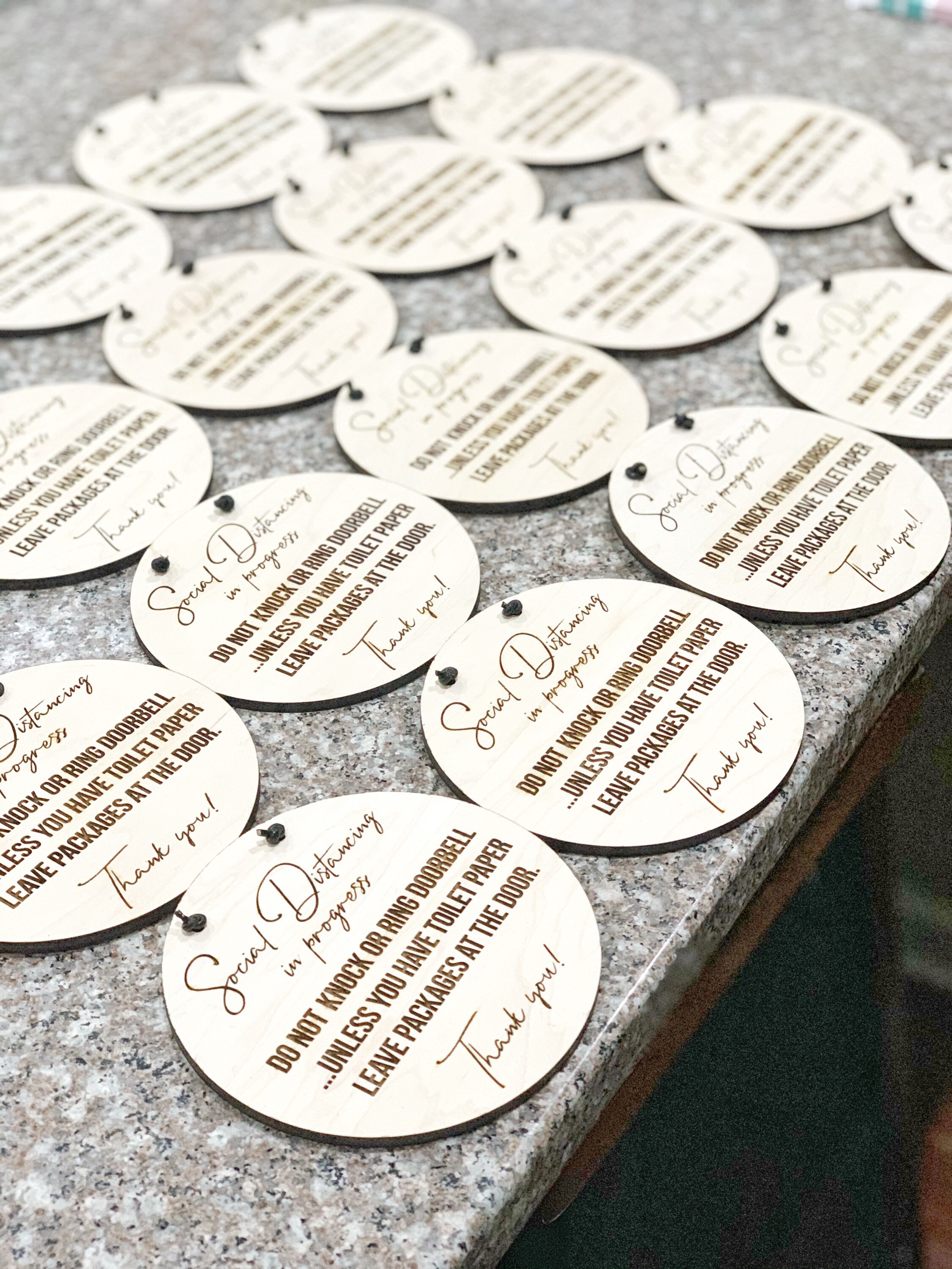 Social Distancing Door Hanger - Etsy