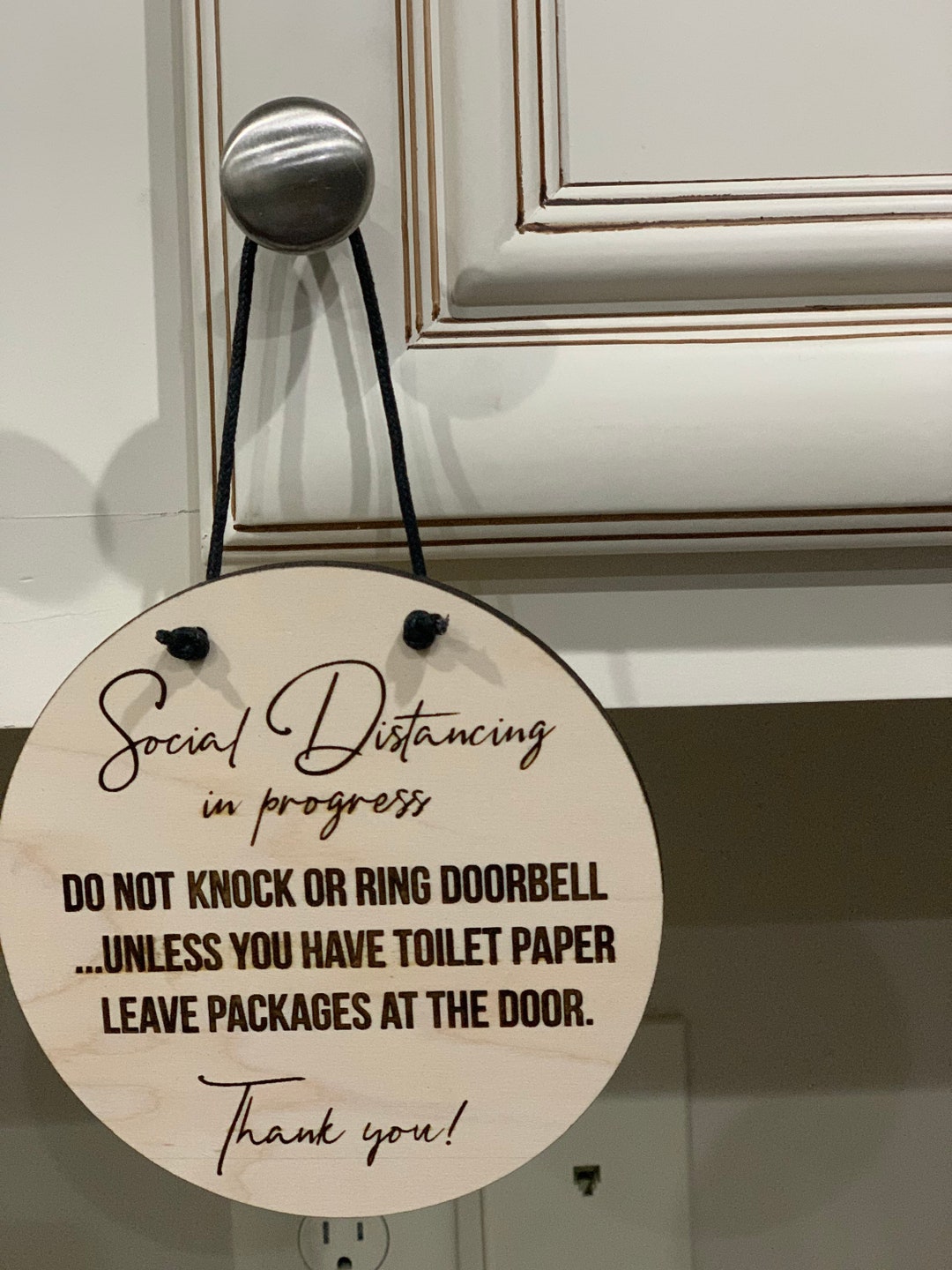 Social Distancing Door Hanger - Etsy