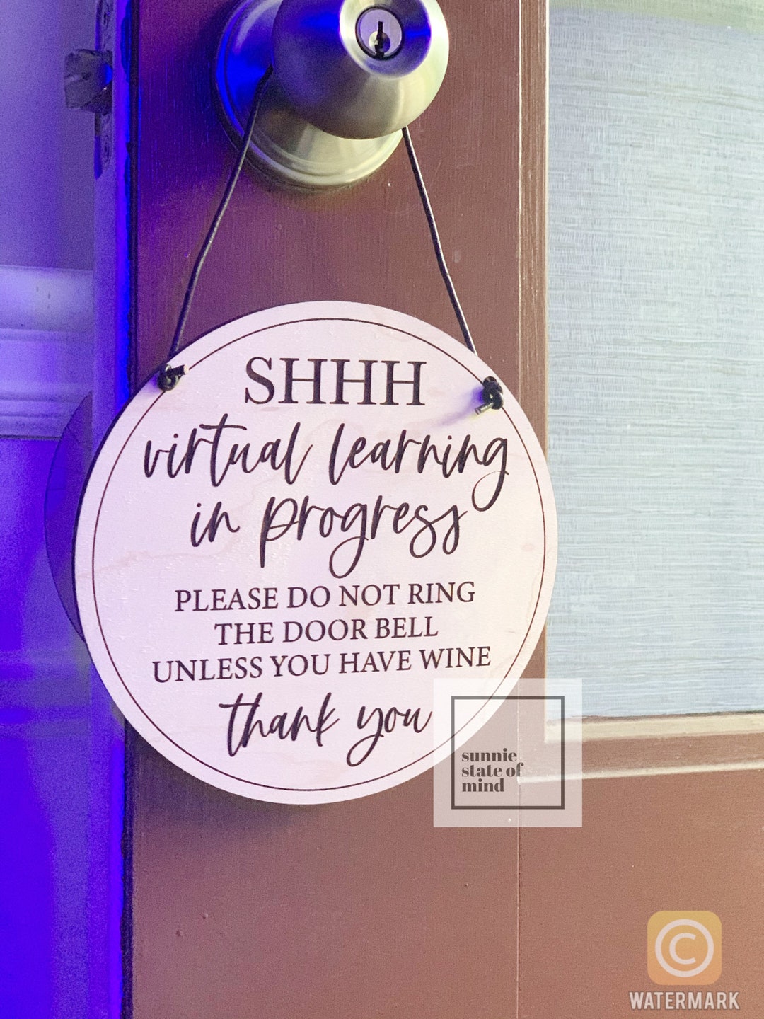 Virtual Learning in Progress Door Hanger // E-learning // Distance ...