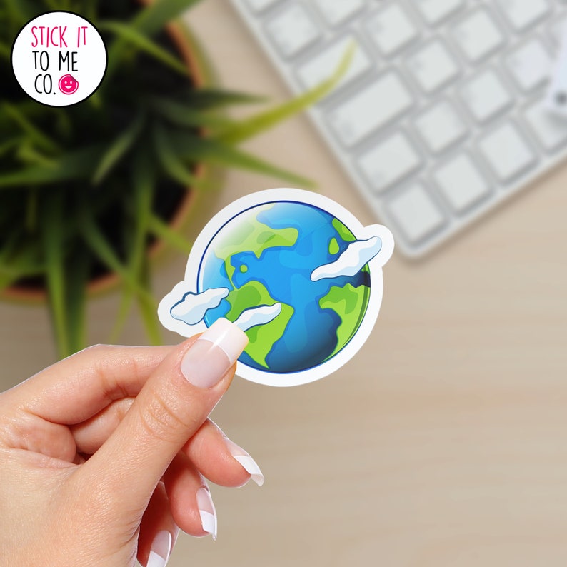 Earth Vinyl Sticker Planet Vinyl Decal Space Stickers Cool | Etsy