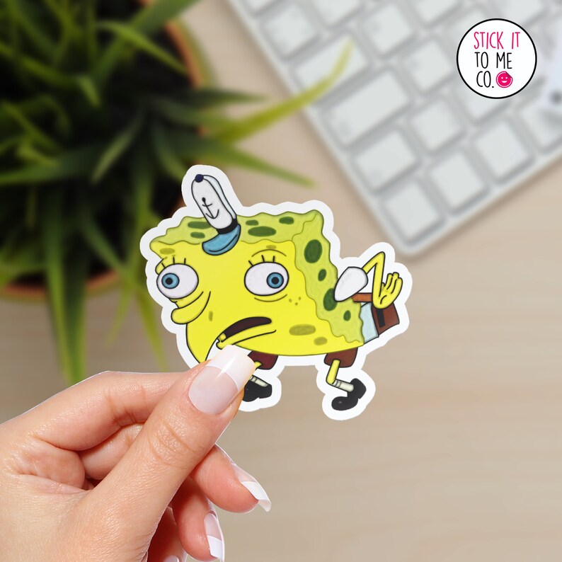 Spongebob Bird Vinyl Sticker Spongebob Meme Vinyl Sticker | Etsy