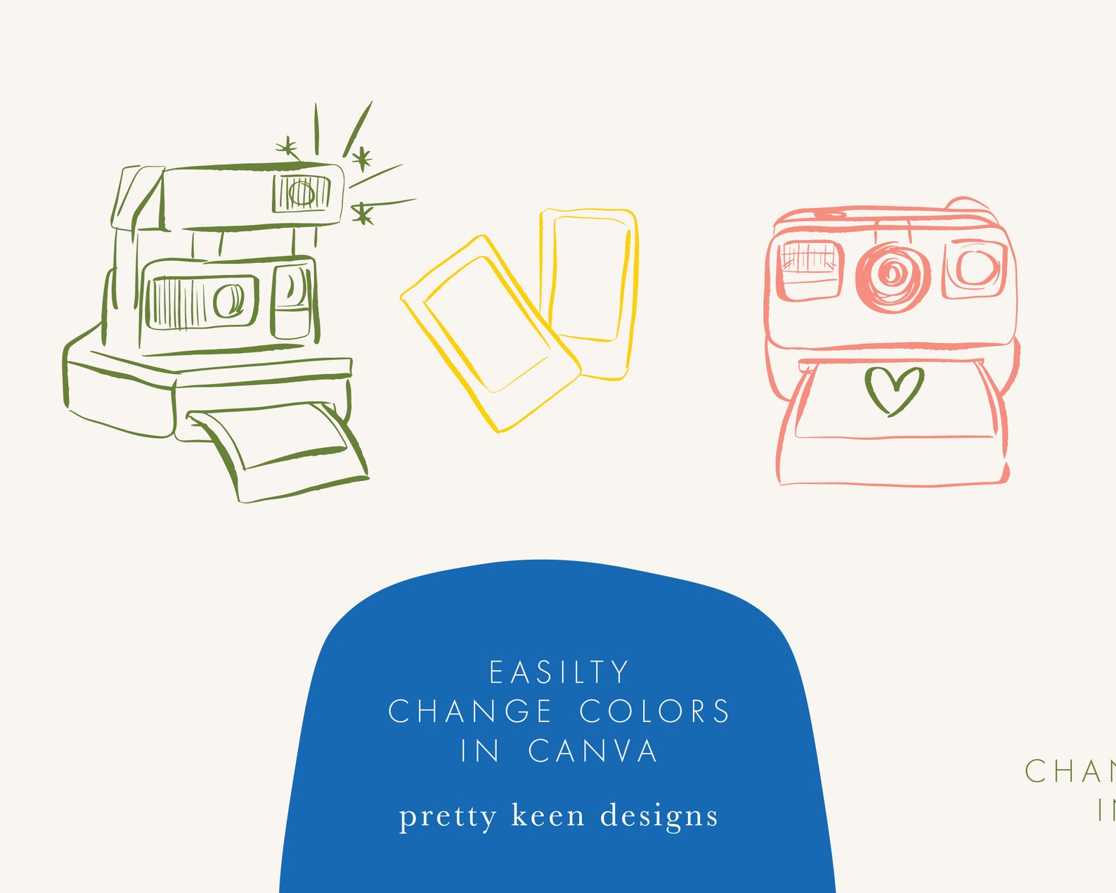 Hand Drawn Instant Camera Clipart | SVG Camera Illustrations | for ...