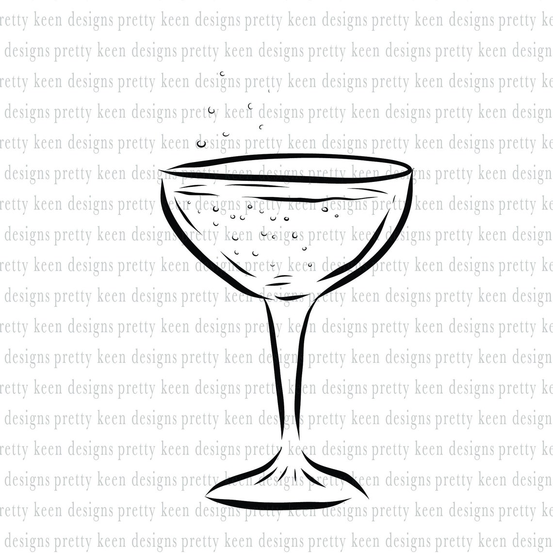 Cocktail Illustrations Clipart | Wedding Signature Drink SVG | Glass ...