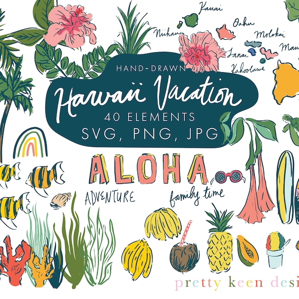 Hawaii Clip Art - Etsy