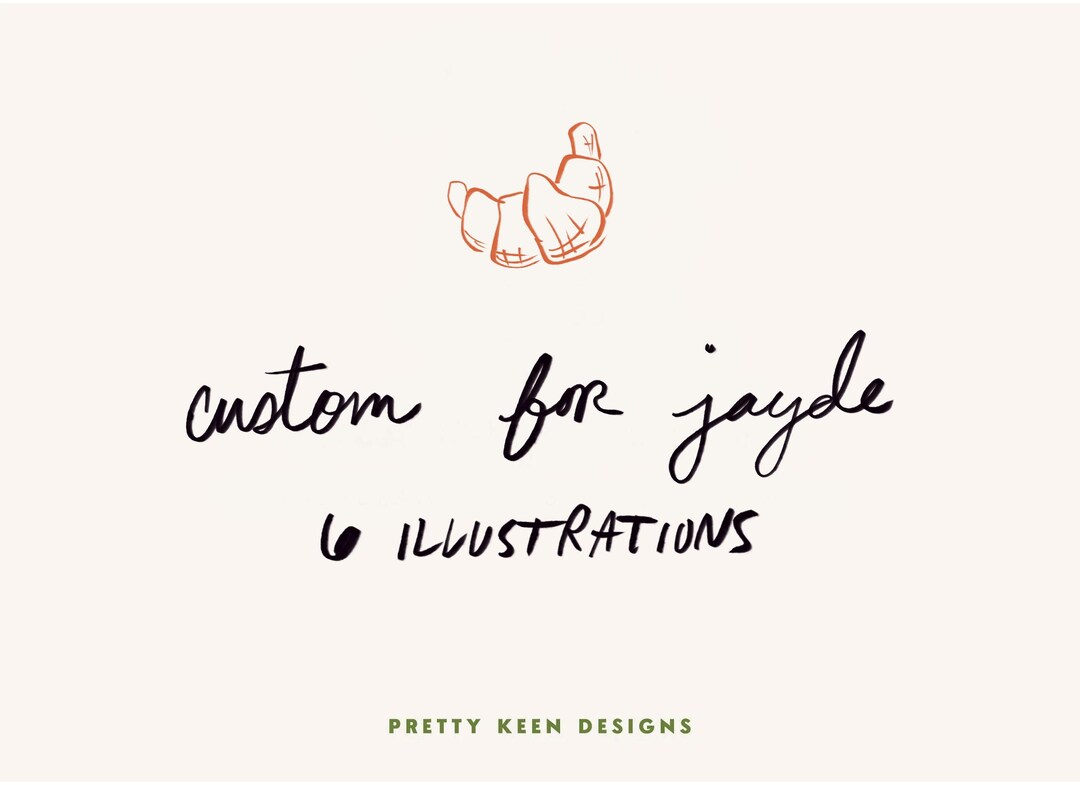 Custom Hand-drawn Illustrations for Jayde - Etsy