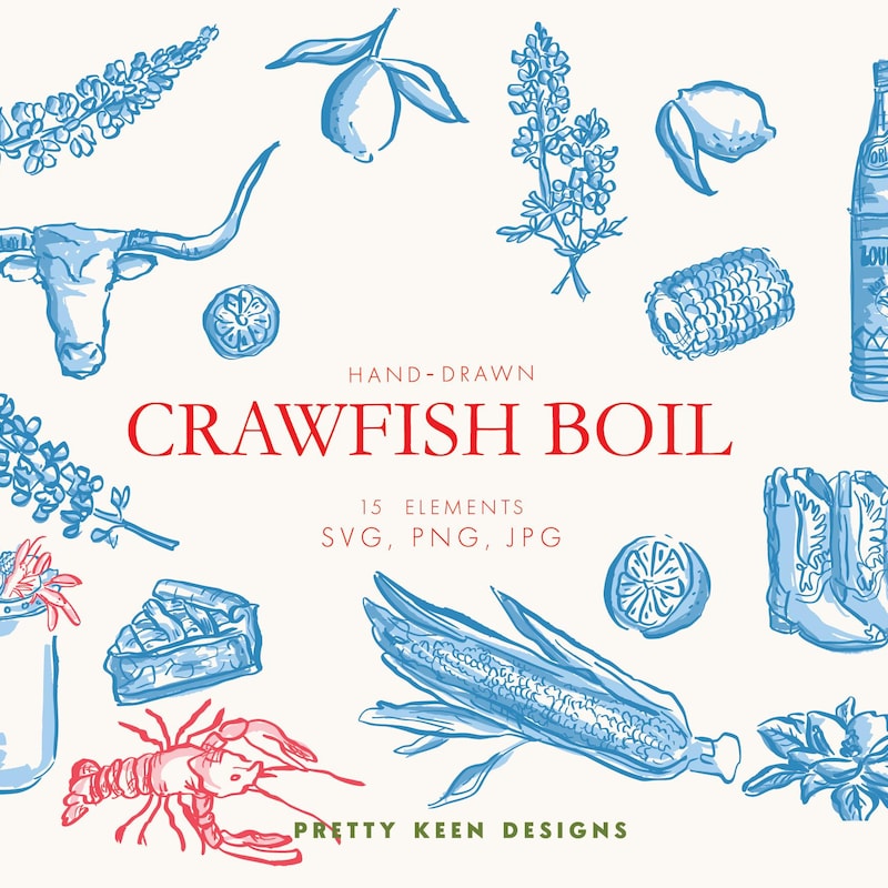 Crawfish Svg - Etsy