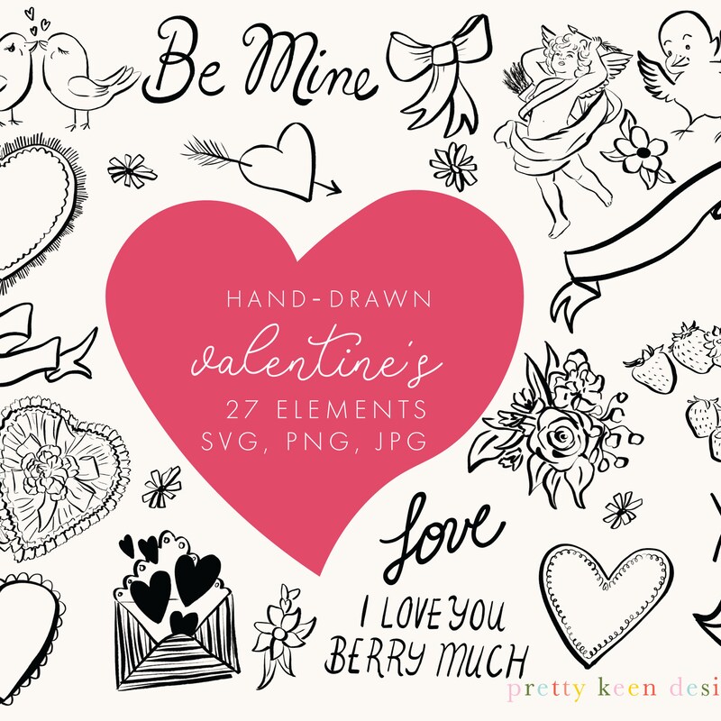 Valentines Day Clip Art - Etsy