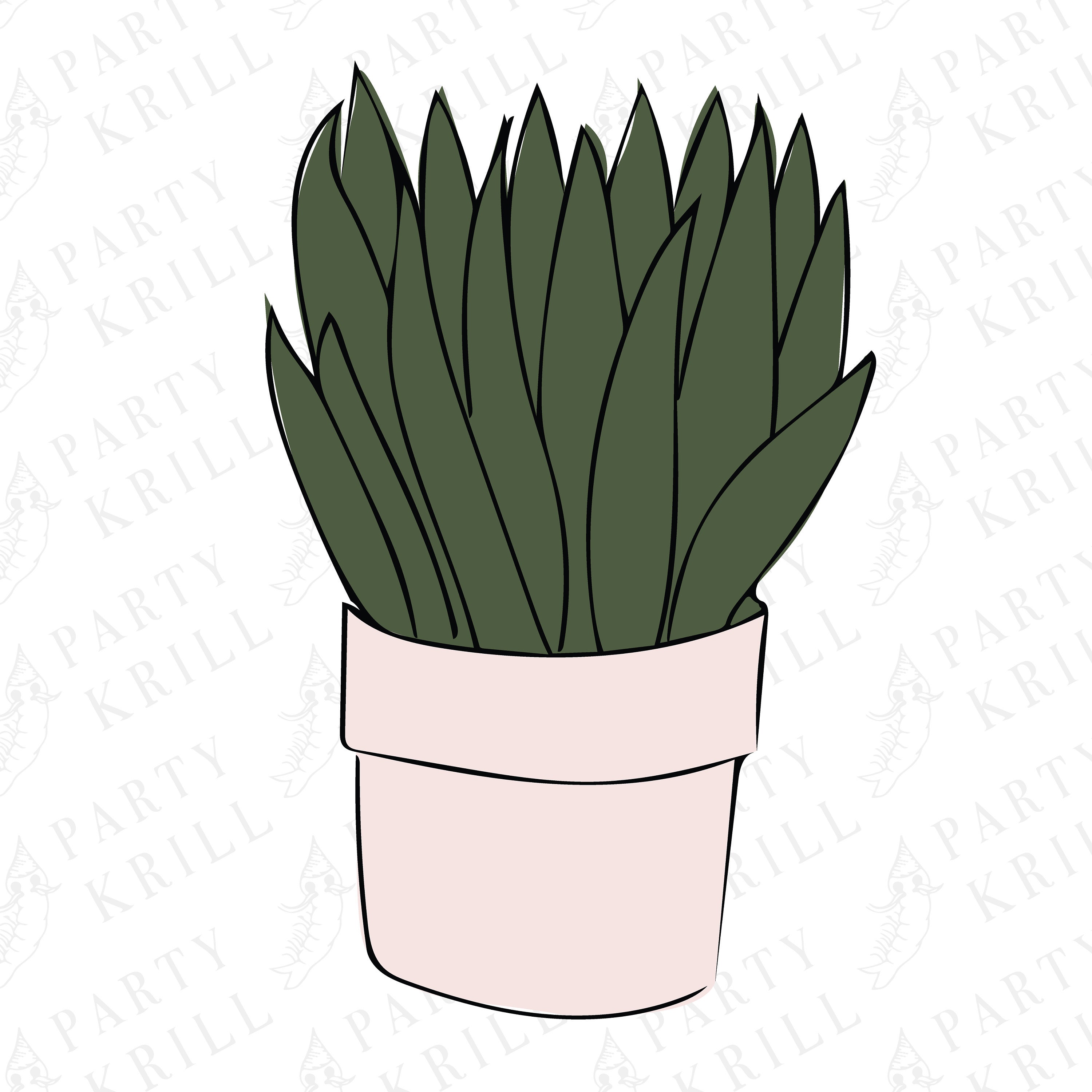 Colorful House Plant Clip Art - Etsy
