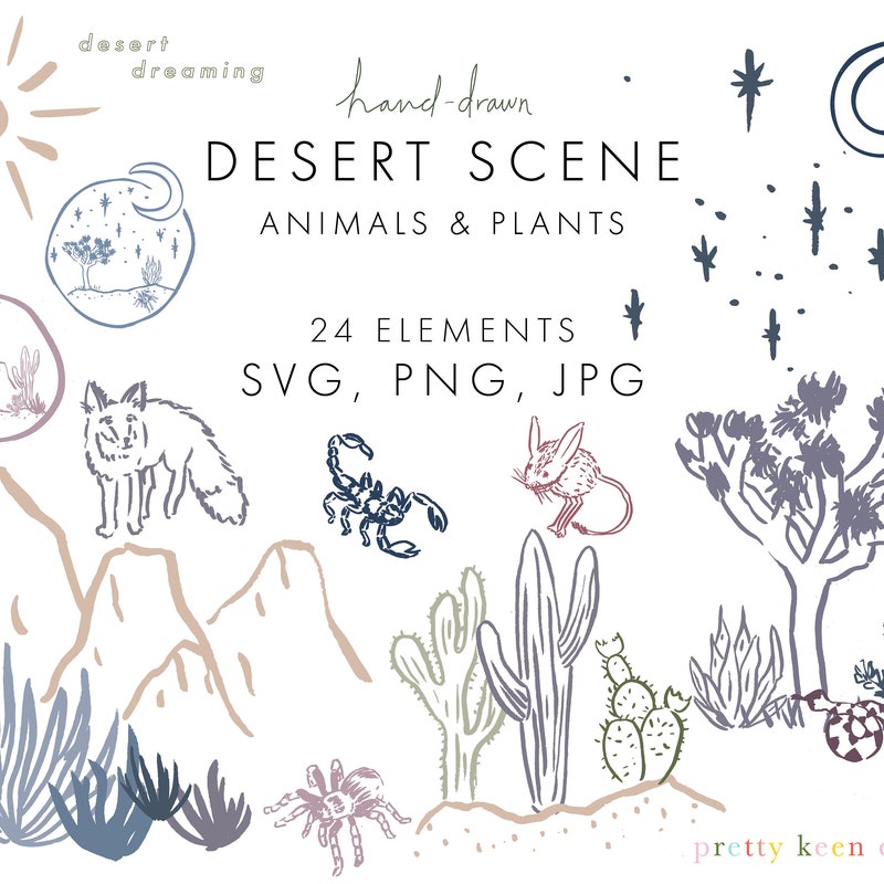Desert Animals Clip Art - Etsy