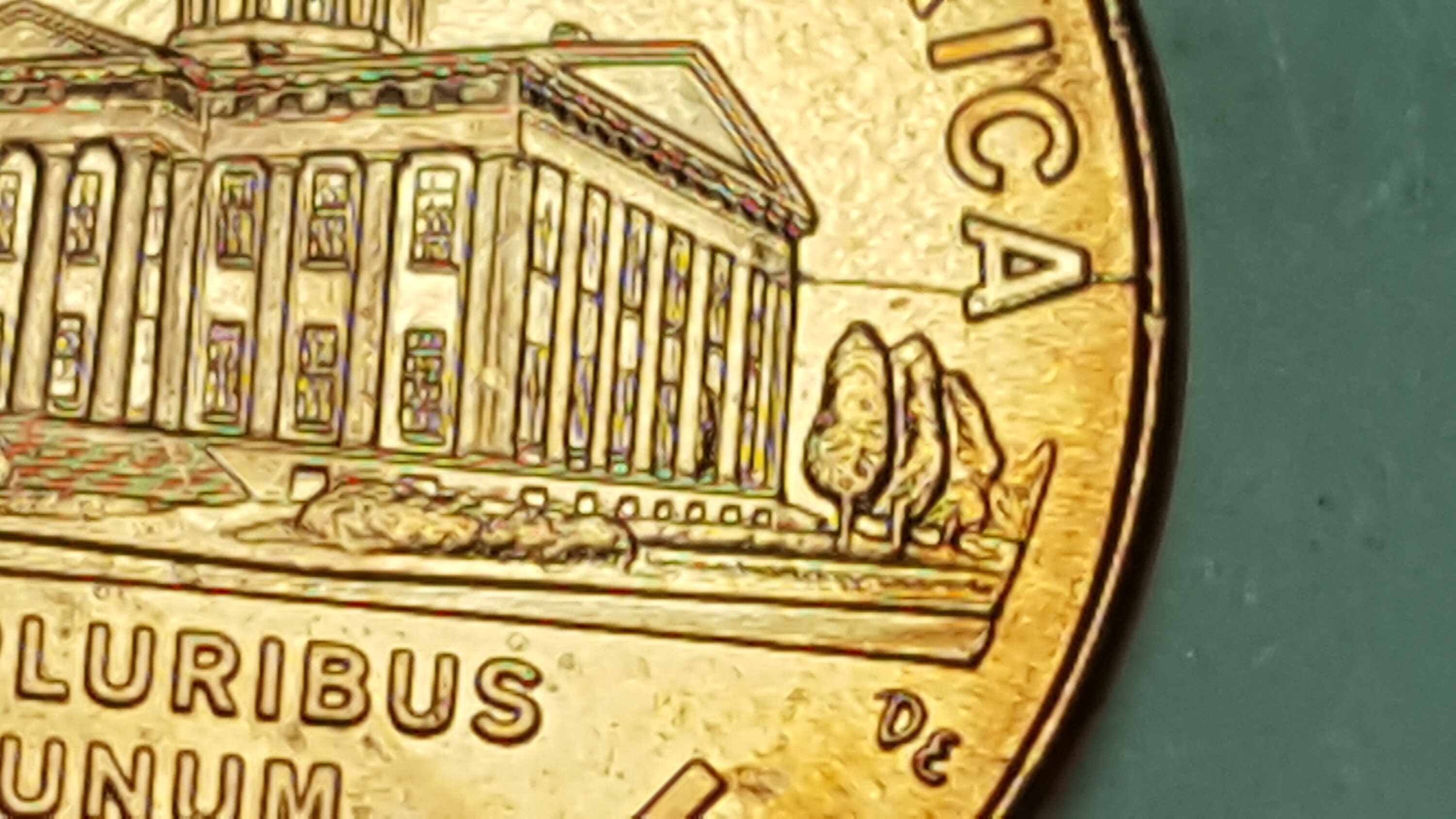 2009 P Lincoln Bicentennial Penny Retained Interior Die Break Crack ...