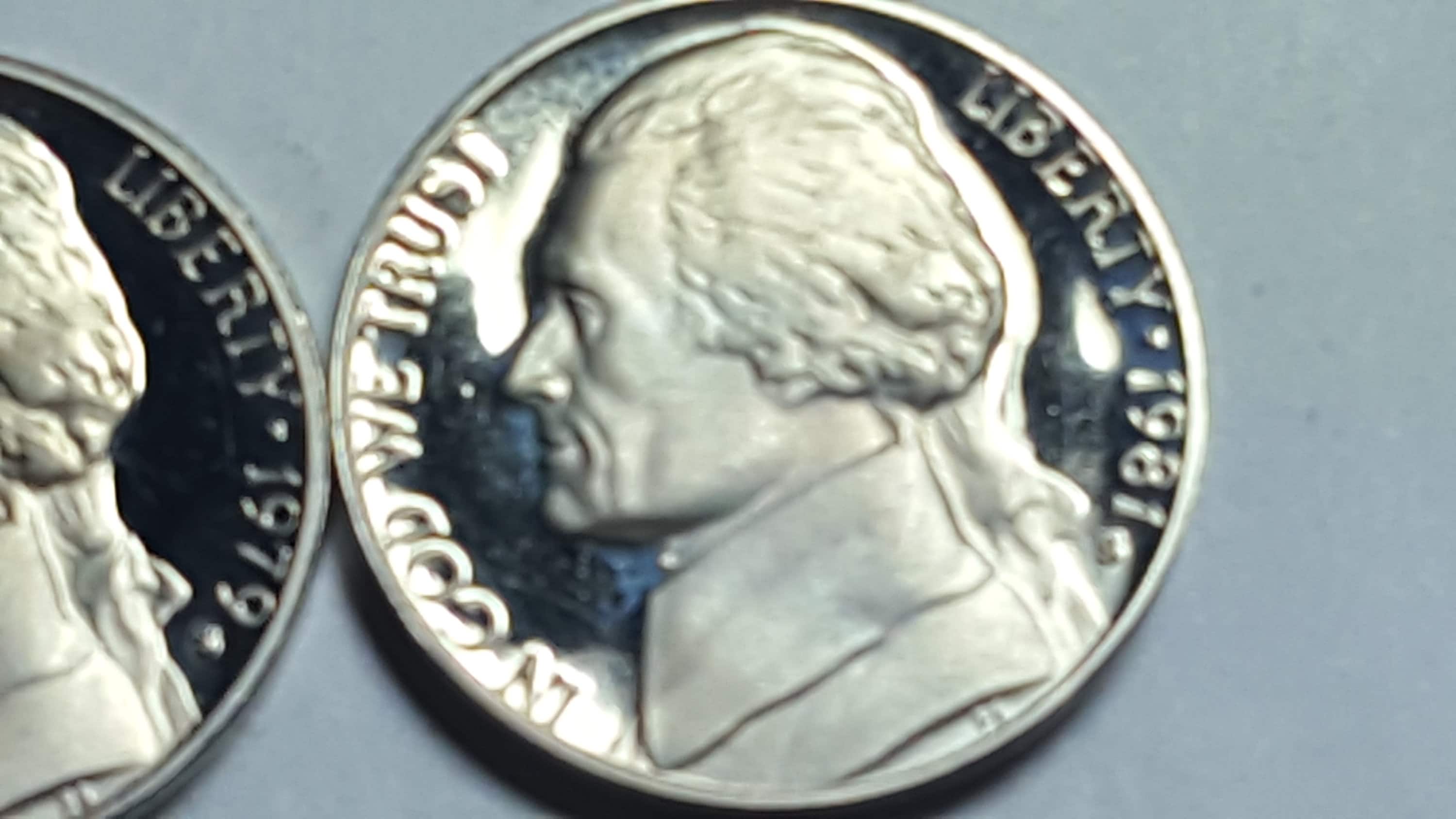 1979 S Proof Type 2 Clear "s" 1981 S Proof Type 2 Flat "s" Jefferson ...