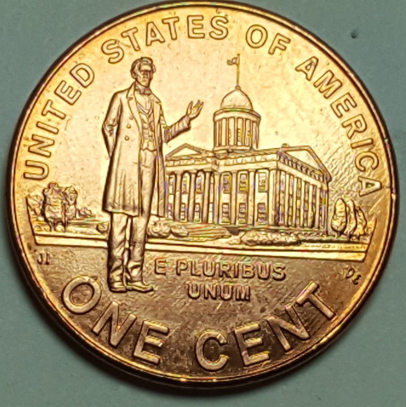 2009 P Lincoln Bicentennial Penny Retained Interior Die Break Crack ...